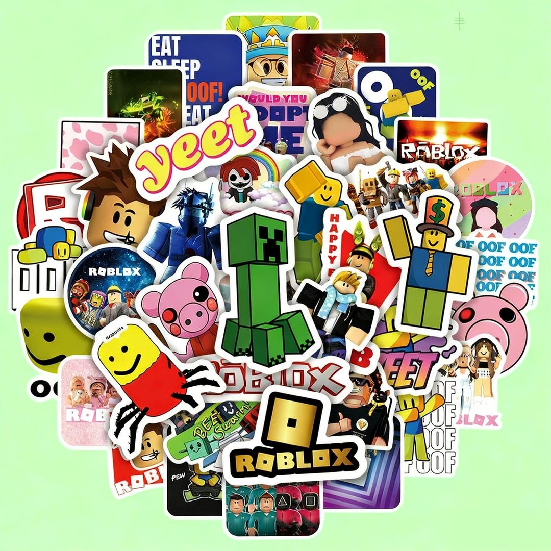 Paquete de 50 pegatinas de Roblox: calcomanías impermeables de grafitis ...