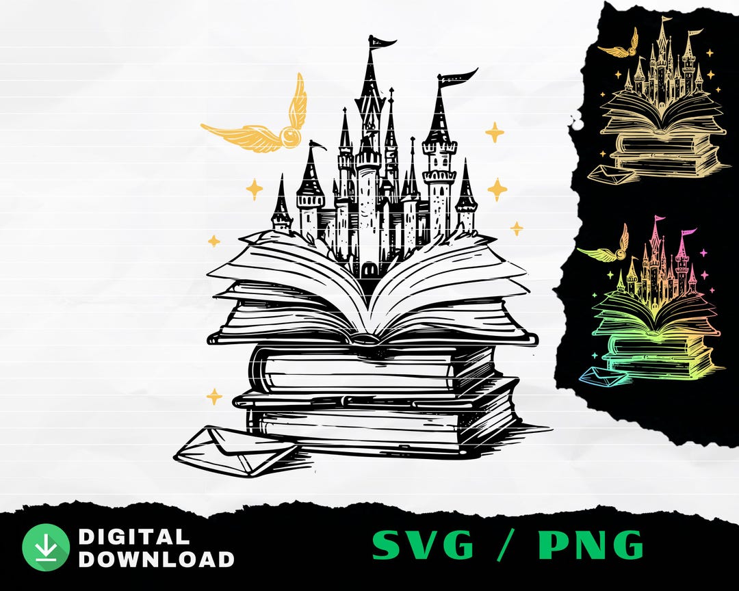 Wizard Castle Book SVG: Fantasy School Clipart (digital Download) - Etsy