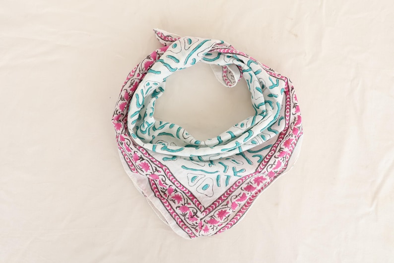 Set of 7 - Cotton Bandana, Boho Cotton Scarves, Lightweight Neck or ...