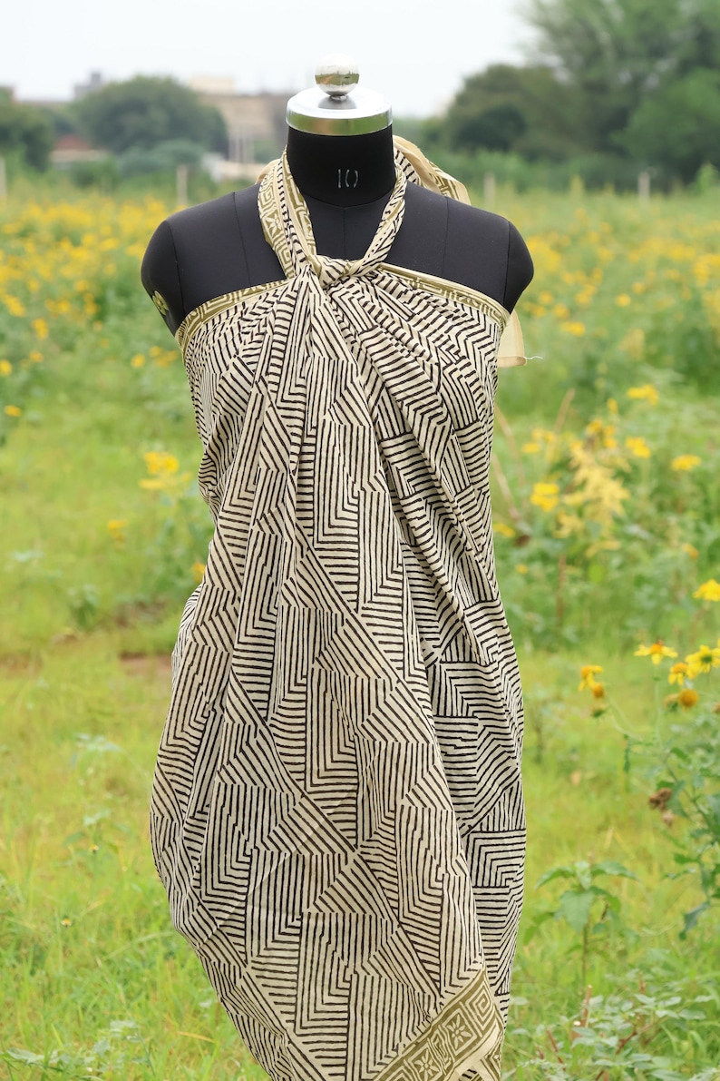 Hand Block Print Sarong: Handcrafted Wrap for Beach & Travel Gift for ...
