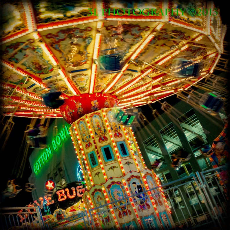 Fine Art Photography Print Carnival State Fair Rustic Home Decor Cotton ...