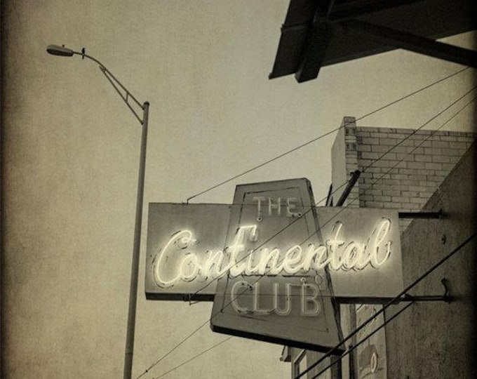 Austin Texas Photography Continental Club Bar Neon Sign Vintage - Etsy