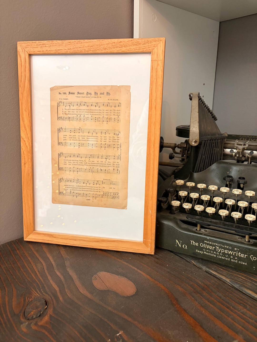 Antique Framed Hymnal Page – 1887 Gospel Hymns Music Art - Etsy