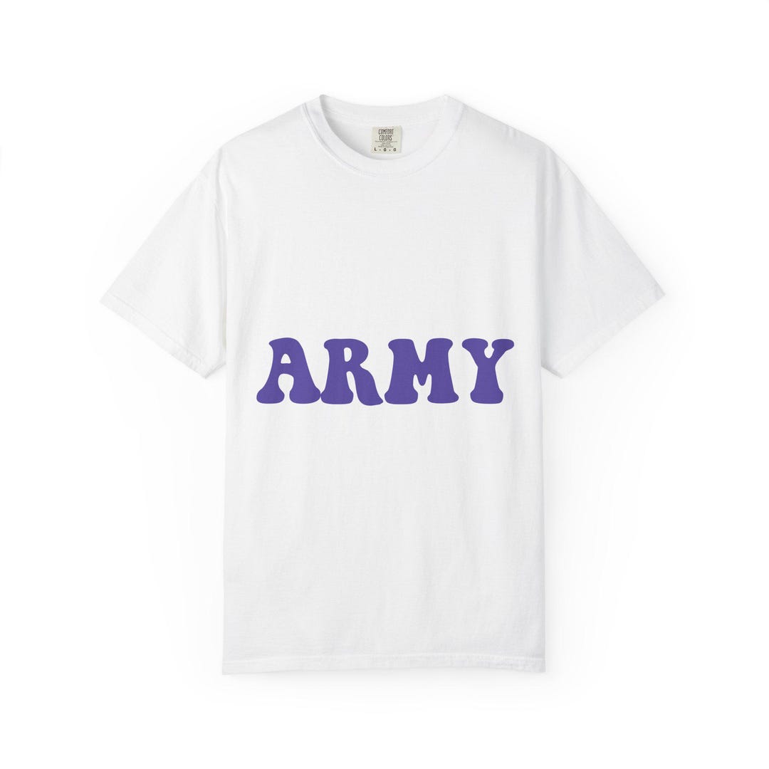 ARMY Retro Bubble Letter T-shirt | Military Word Tee Bts - Etsy