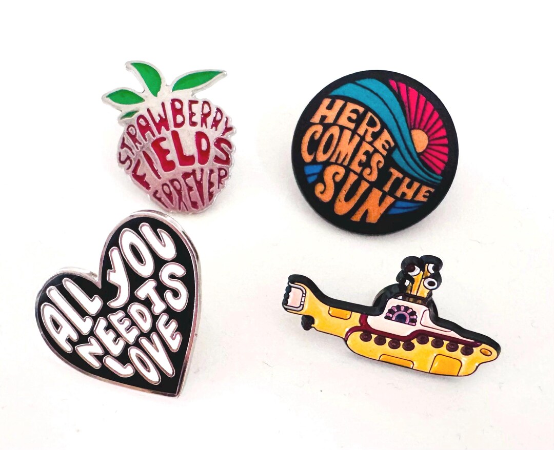 The Beatles Enamel Pin: Song Lyrics Badges - Small Gift - Etsy