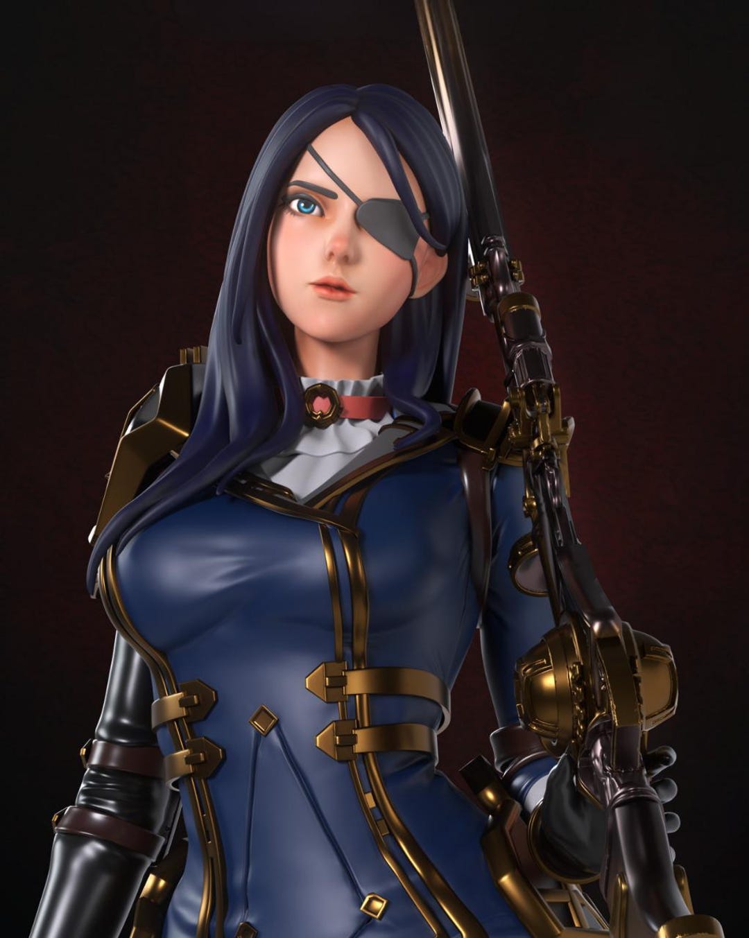 Sheriff of Piltover STL – 3D Printable Elegant Sniper Girl Statue ...