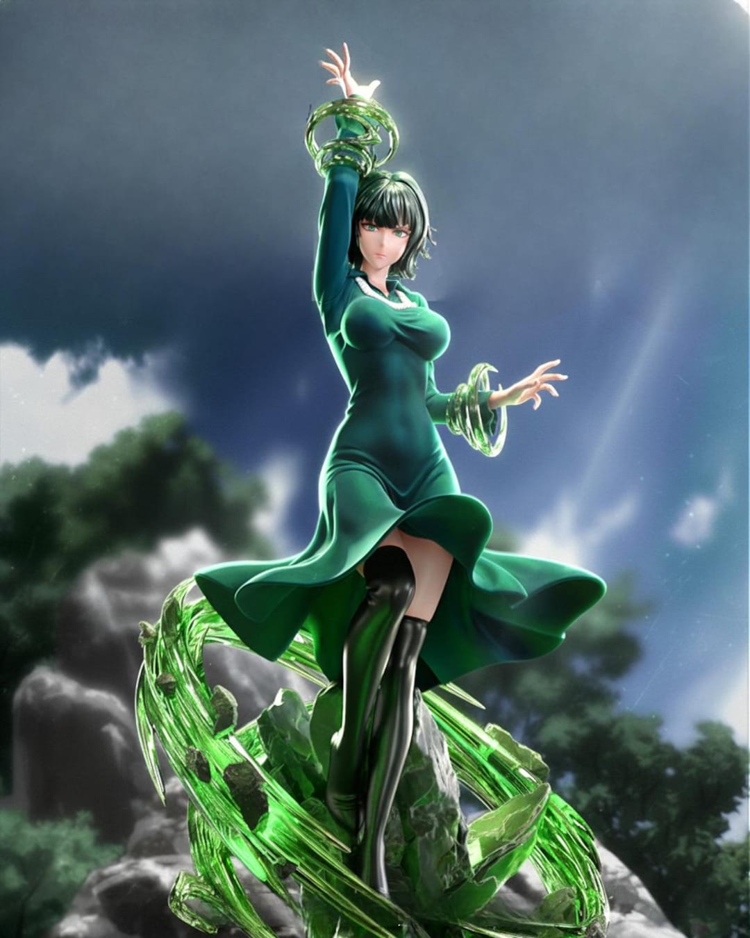 Emerald Tempest Esper – Wind & Telekinesis Sorceress | 3D Print Model ...