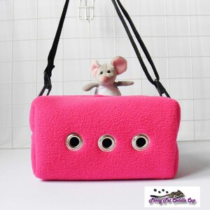 Made to Order Sugar Glider Rat Small Animal Travel Bag Hot Pink Fleece ...