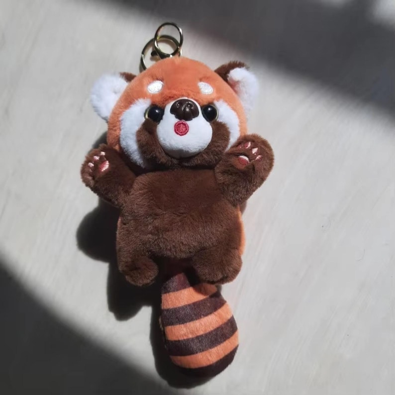 Red Panda Keychain Plush, Keyring Soft Plush Toy Bag Charm, Gift for ...