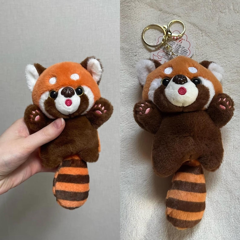 Red Panda Keychain Plush, Keyring Soft Plush Toy Bag Charm, Gift for ...