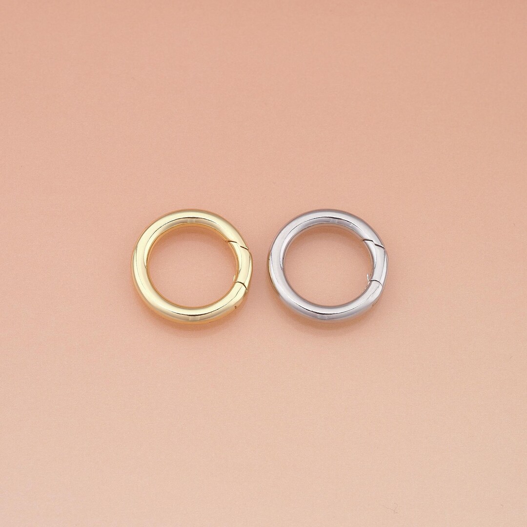 18K Gold Filled Round Clasp,carabiner Clasp for Jewelry Making,smooth ...