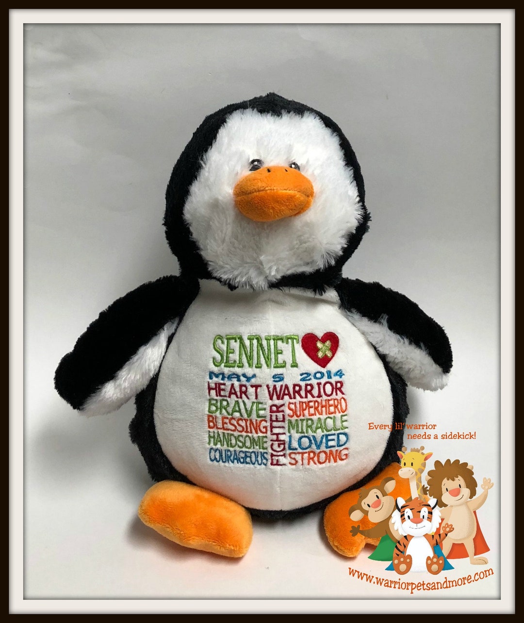CHD, Warrior Pet, Personalized, Customized Plush Animal, Congenital ...