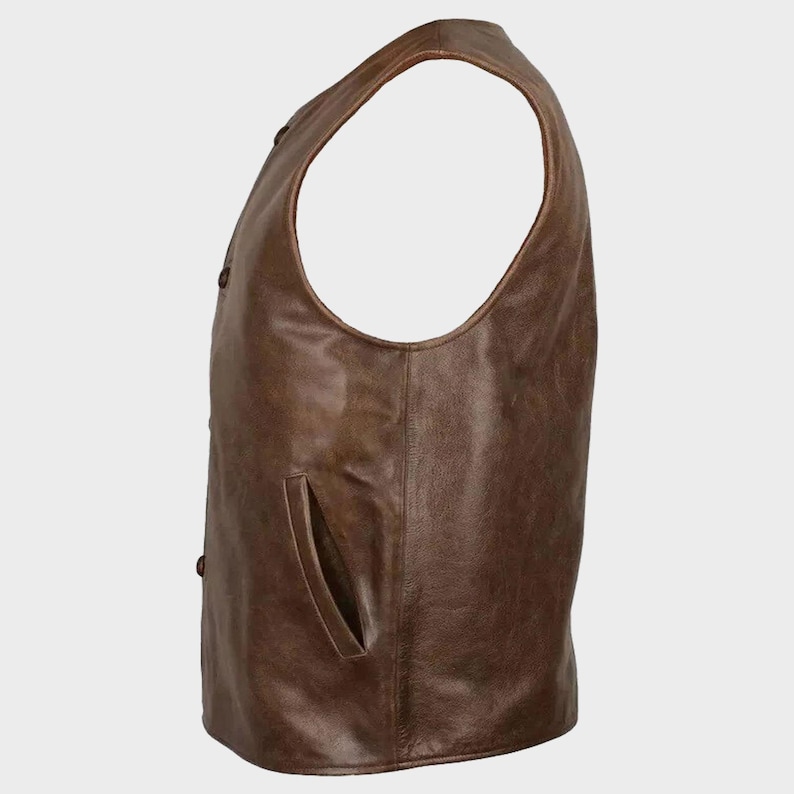 WW1 & WW2 British Army Leather Jerkin - Brown Real Leather Repro ...