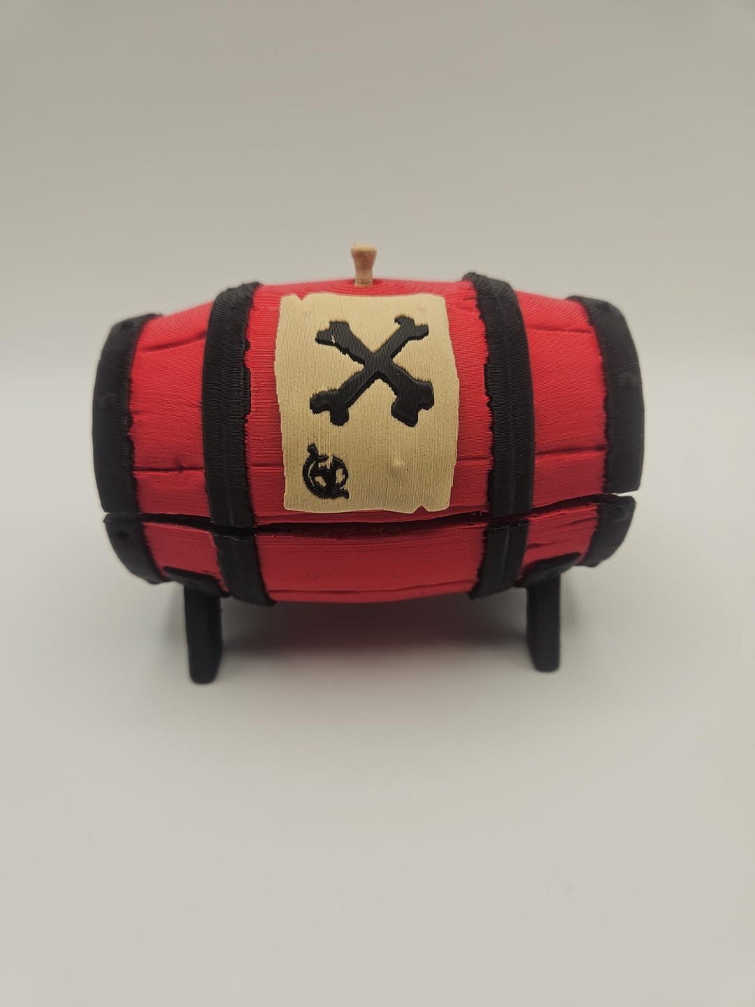Sea of Thieves Red Gunpowder Barrel - OPENS & CLOSES - Real Wood and ...