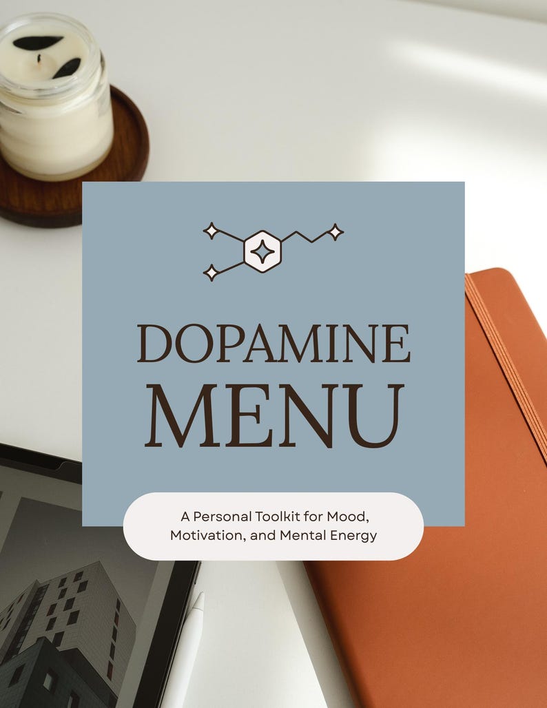 Dopamine Menu Printable | 37-page Canva Template for Mood, Motivation ...