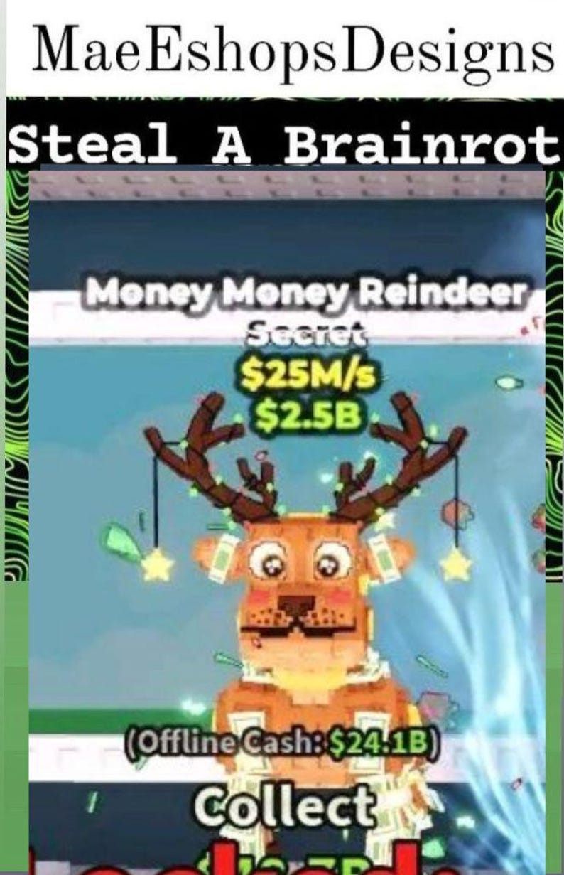 Money Money Reindeer | Steal A Brainrot - Etsy