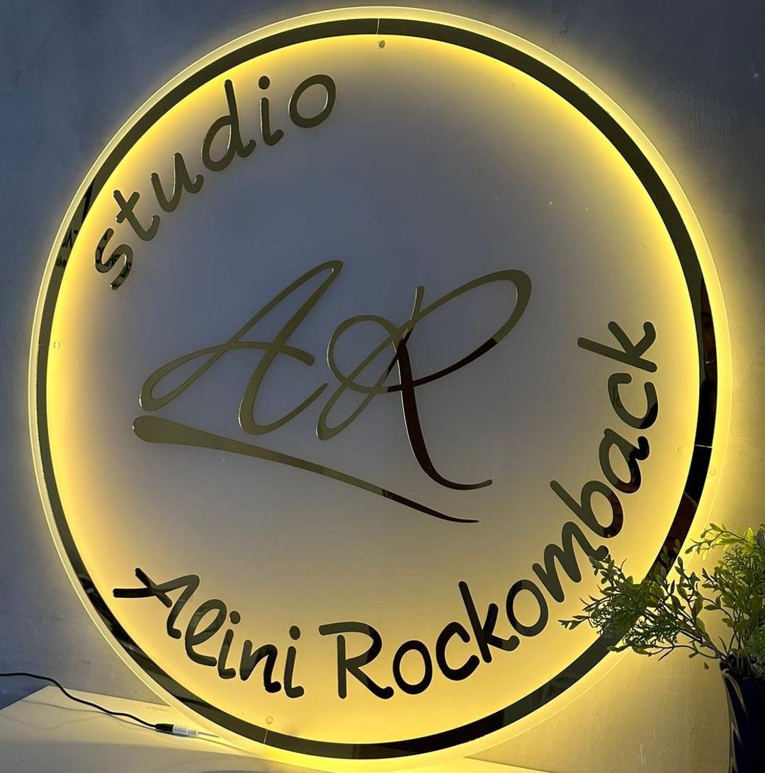 PLACA Neon LED 60X60CM Em Acrilico - Letreiro Personalizado - Etsy