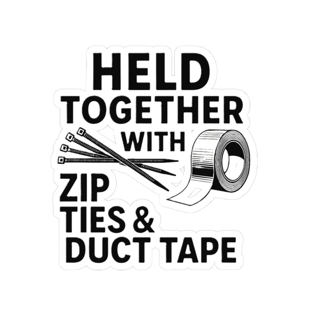Duct Tape Humor Stickers: Glossy Vinyl Decals for DIY Crafts - Etsy