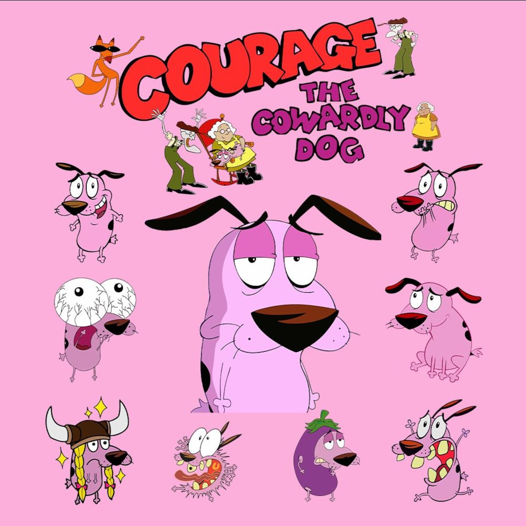 Courage the Cowardly Dog SVG and PNG Bundle With 30+ Retro Cartoon Cut ...