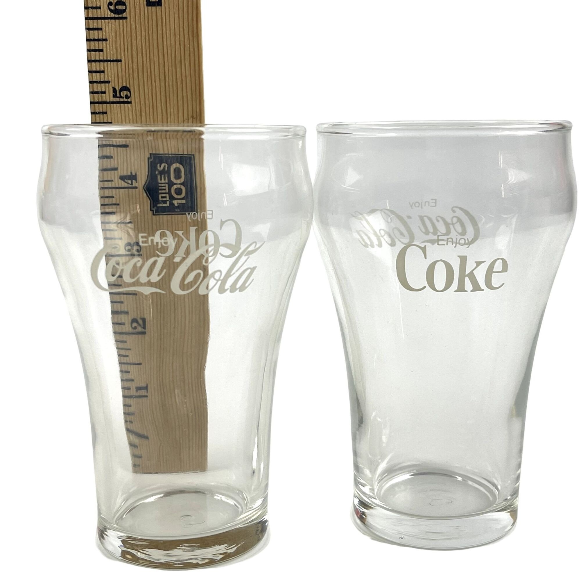 Coca Cola Enjoy Coke Drinking Glasses Set of 2 Small Vintage Drinking Glasses - Etsy