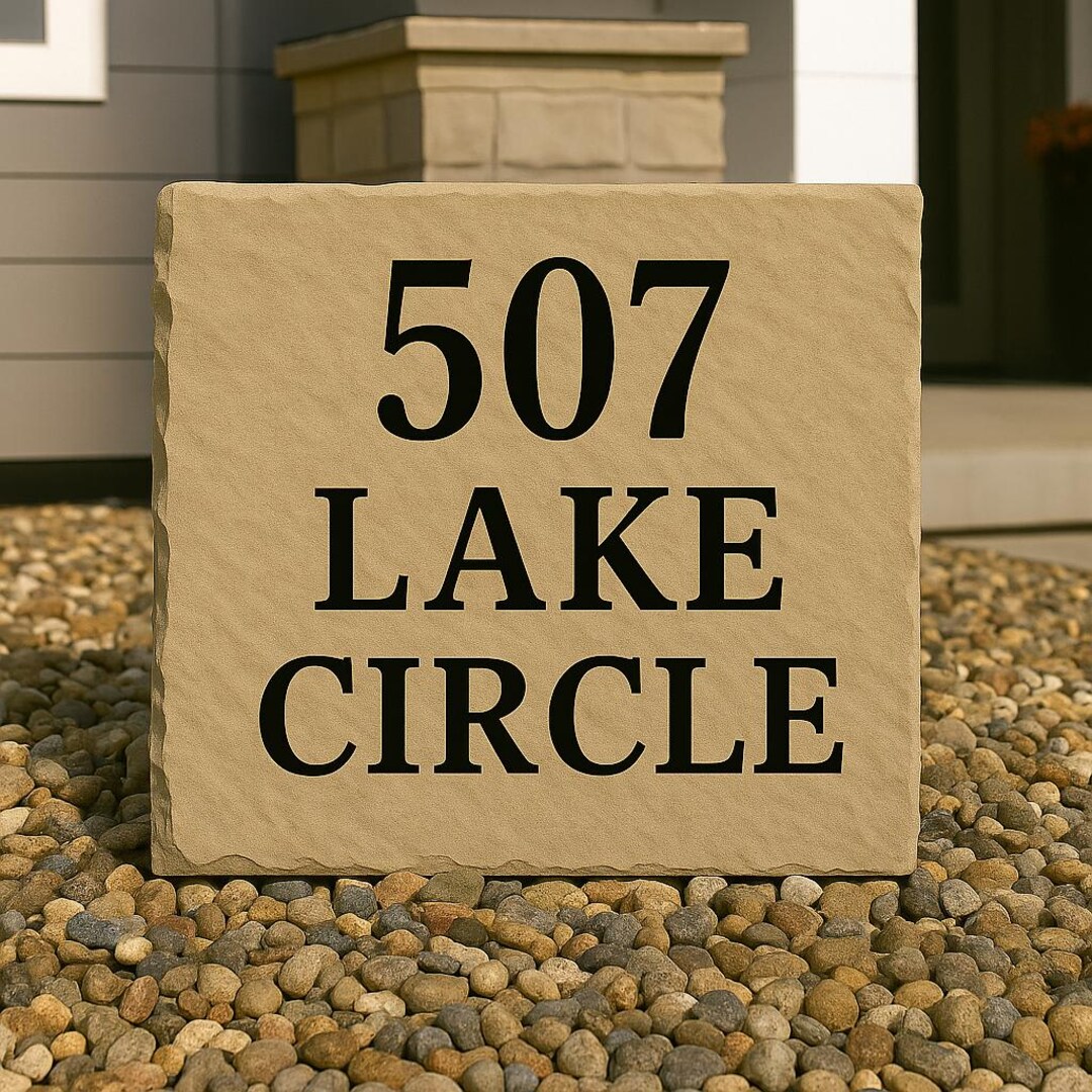 Engraved Garden Stone - Last Name - Capital Letters - Etsy