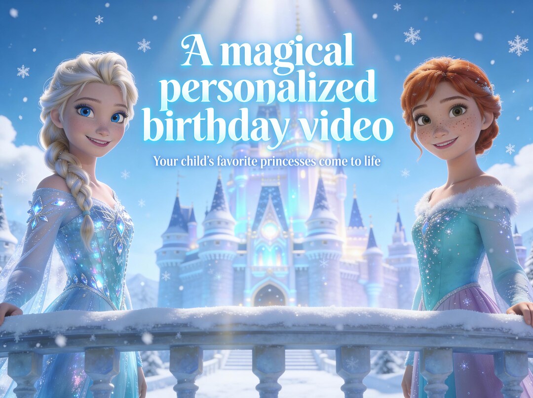 Two Ice Princesses Birthday Video – Custom Name & Age, Personalized ...