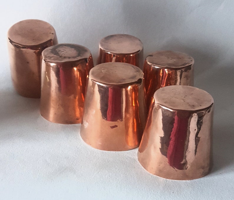 Antique Copper Dariole Moulds Molds Pastry Cooking Chef Rare | Etsy