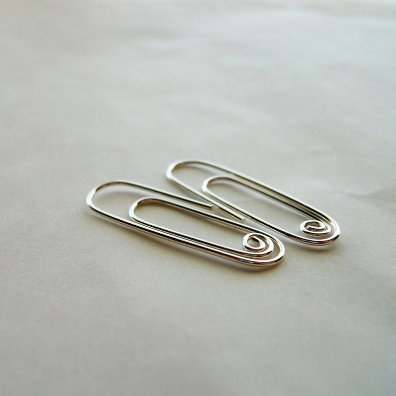 Paperclip Earrings - Etsy