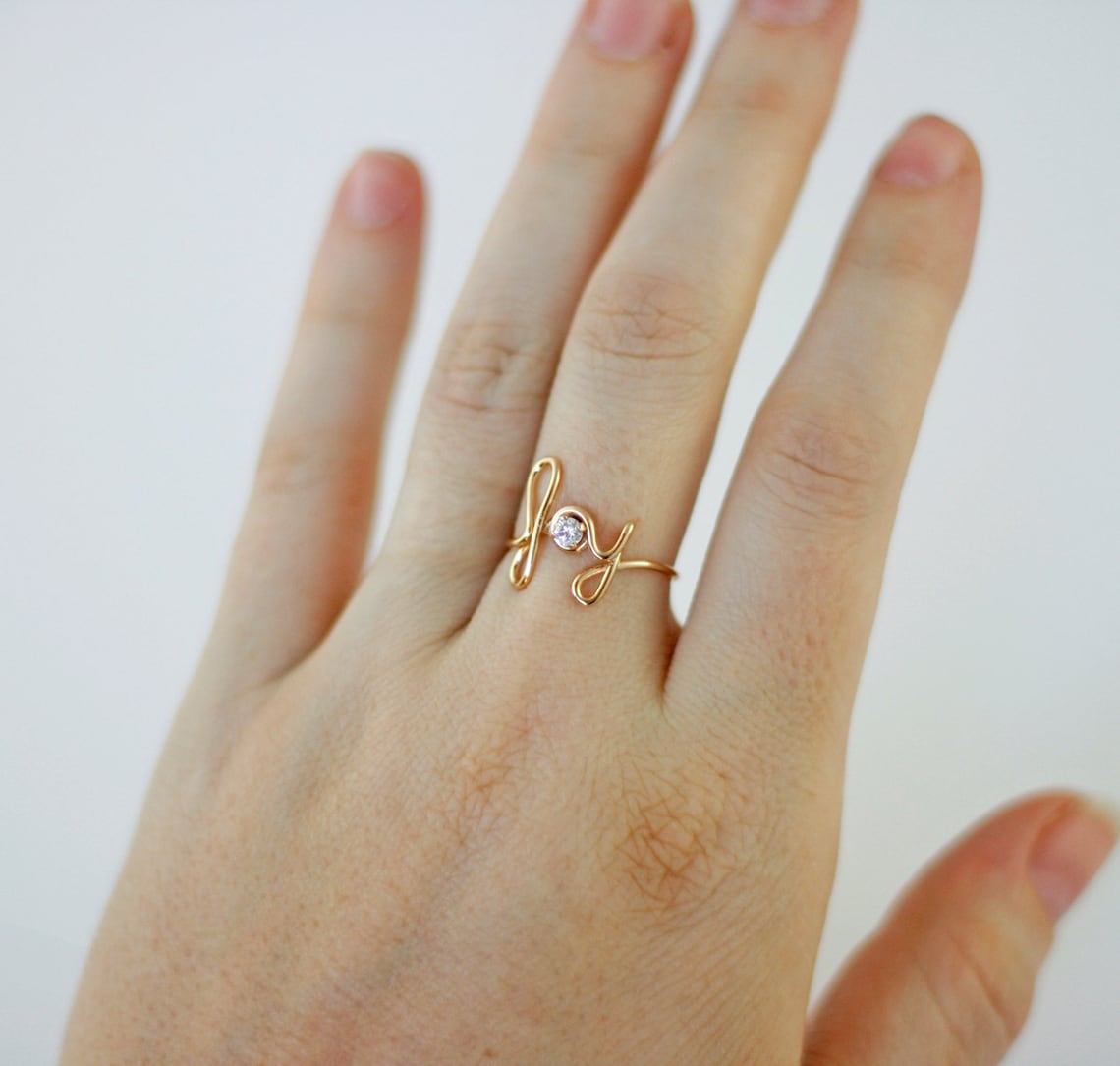 Joy Ring 14K Gold Filled Word Art - Etsy