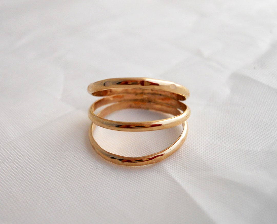 3 Band Ring 14k Gold Filled - Etsy