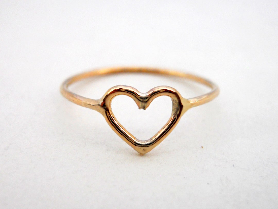 Heart Ring 14k Gold Filled - Etsy