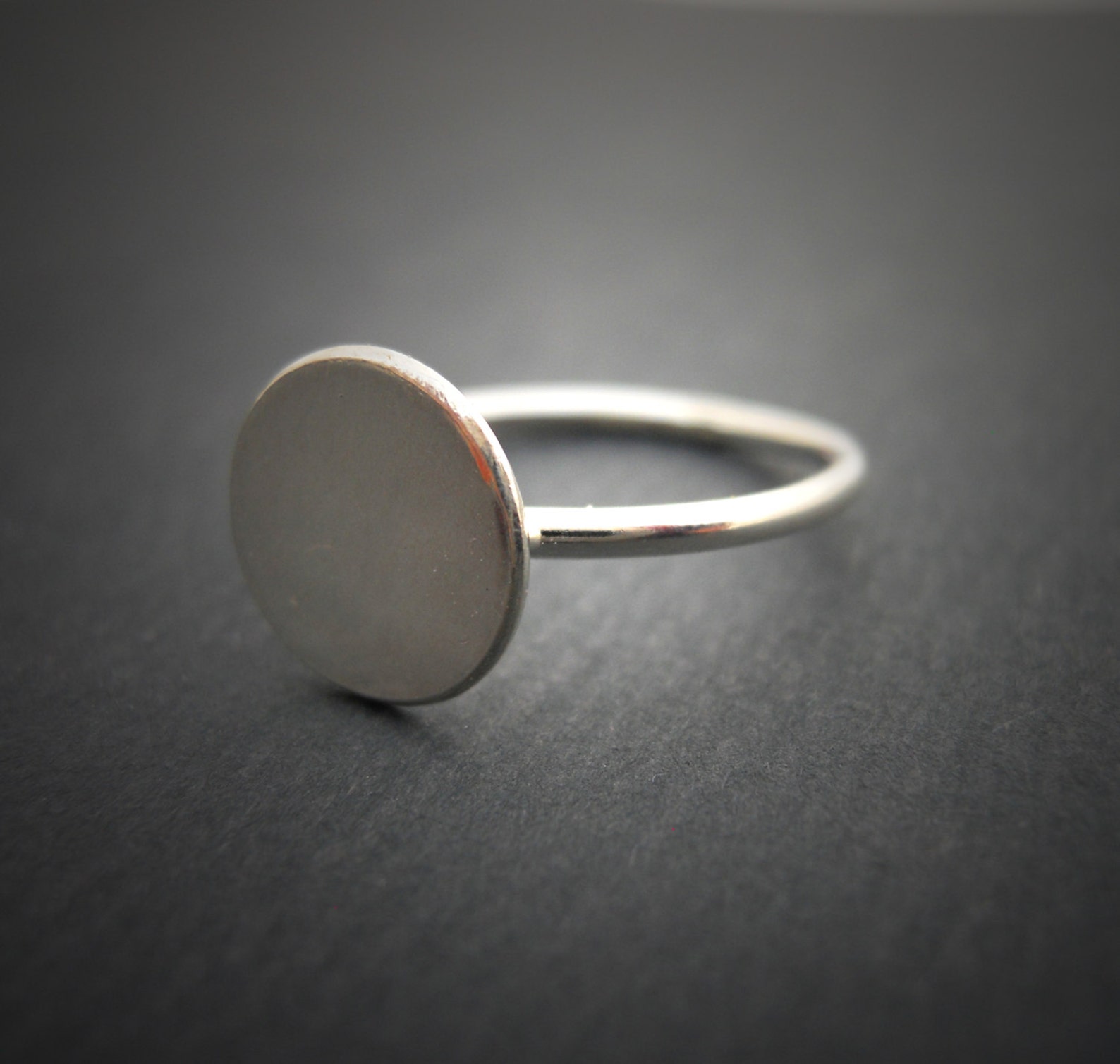 Disc Ring Sterling Silver Disk Ring - Etsy