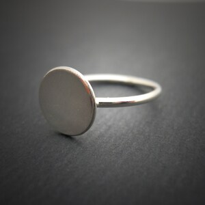 Disc Ring - Sterling Silver - Disk Ring - Etsy