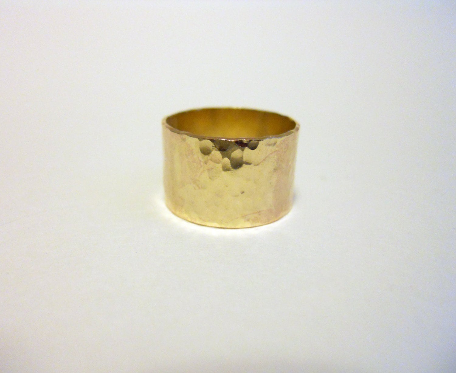 Super Wide Hammered Band Ring 10mm 14k Gold Filled - Etsy Canada