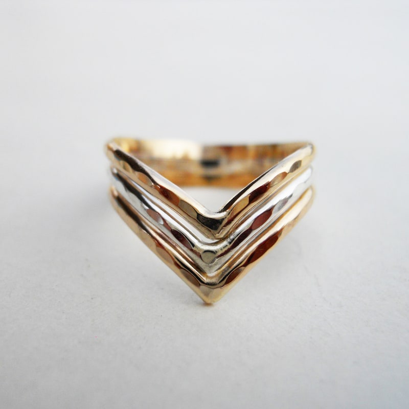 Chevron Ring - Etsy