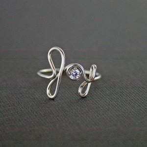 JOY Ring 925 Sterling Silver With Swarovski Crystal - Etsy