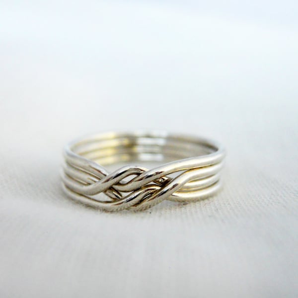 Silver Puzzle Ring - Etsy