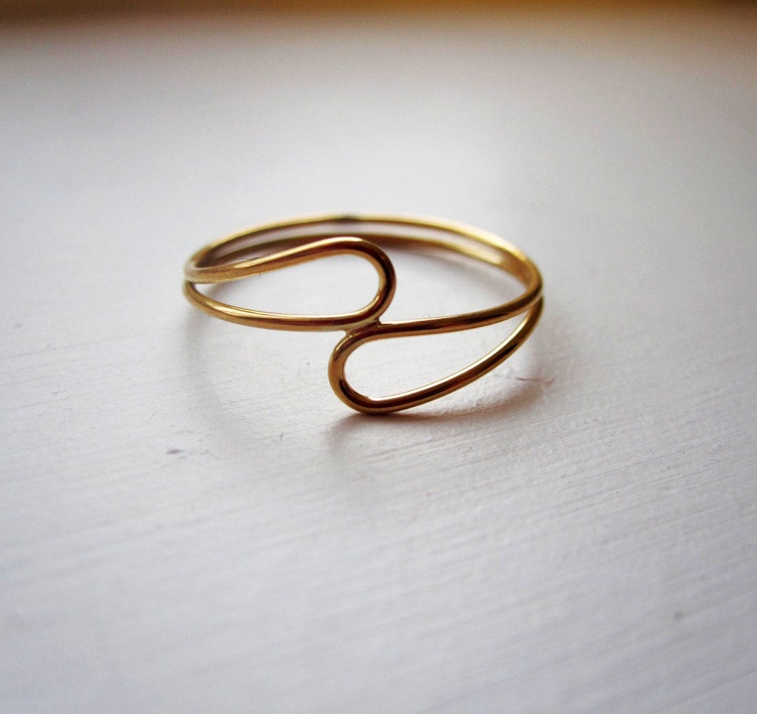 14K Gold Filled Passing Tear Ring | Etsy