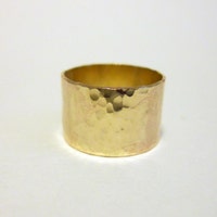 Hammered Gold Ring - Etsy