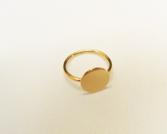 Disc Ring Disk Ring 14k Gold Filled | Etsy