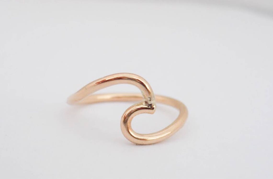 14k Gold Filled Ocean Wave Ring | Etsy