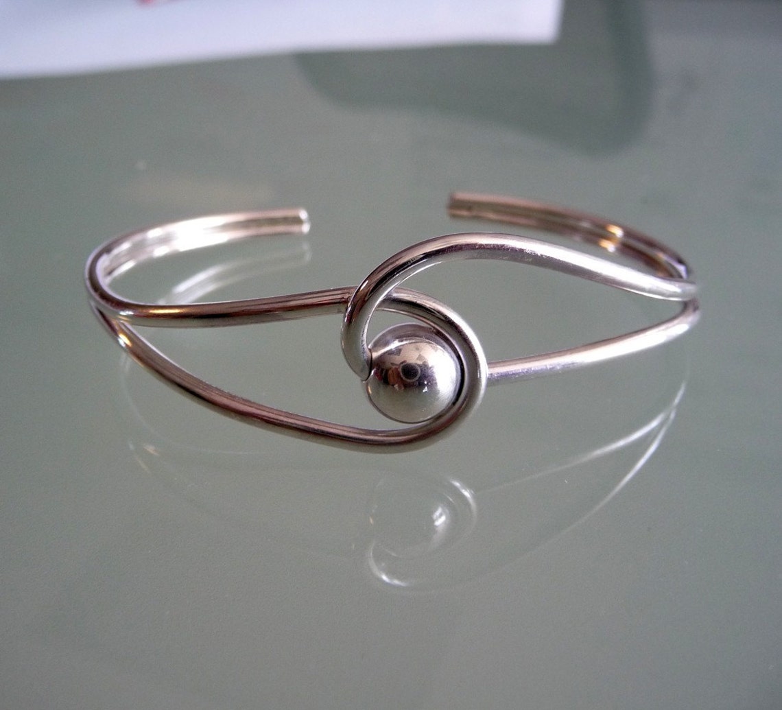 Bead Loop Bracelet 925 Sterling Silver | Etsy