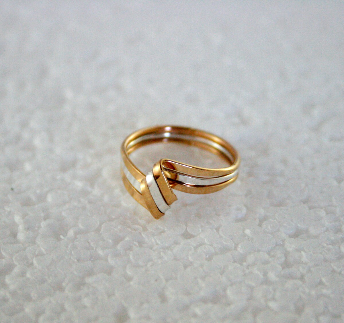 Ribbon Ring 925 Sterling Silver Gold Filled - Etsy