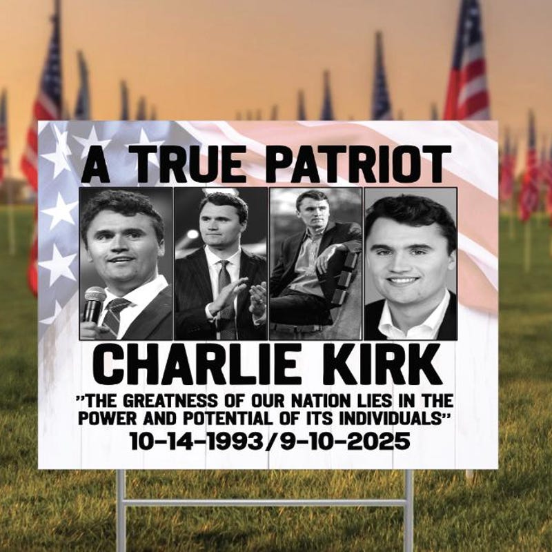 Charlie Kirk Yard Signs - Etsy