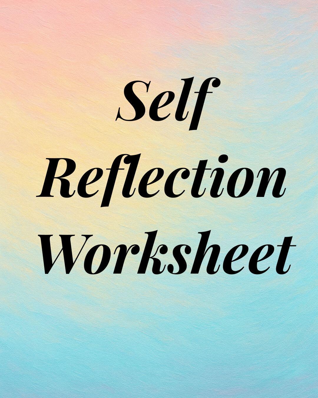 Self Reflection Worksheet | Minimal Reflection Printable | Simple ...