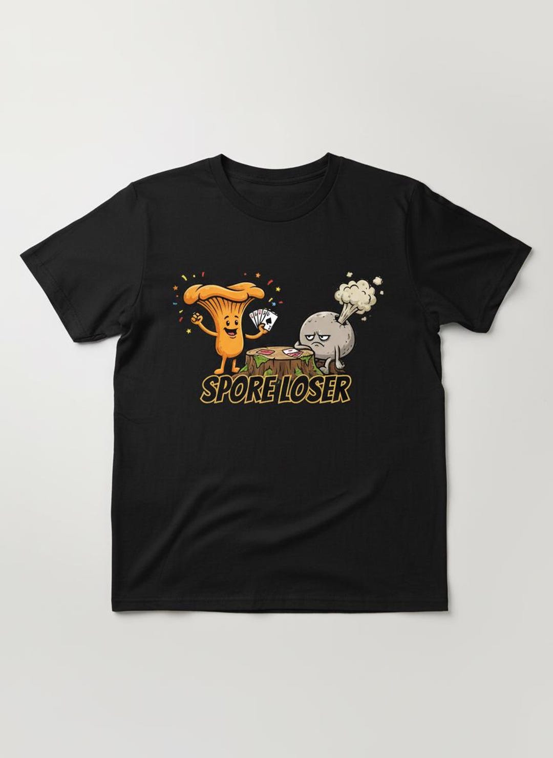 Spore Loser Mushroom Playing Cards T-shirt | Funny Fungal Design - Etsy