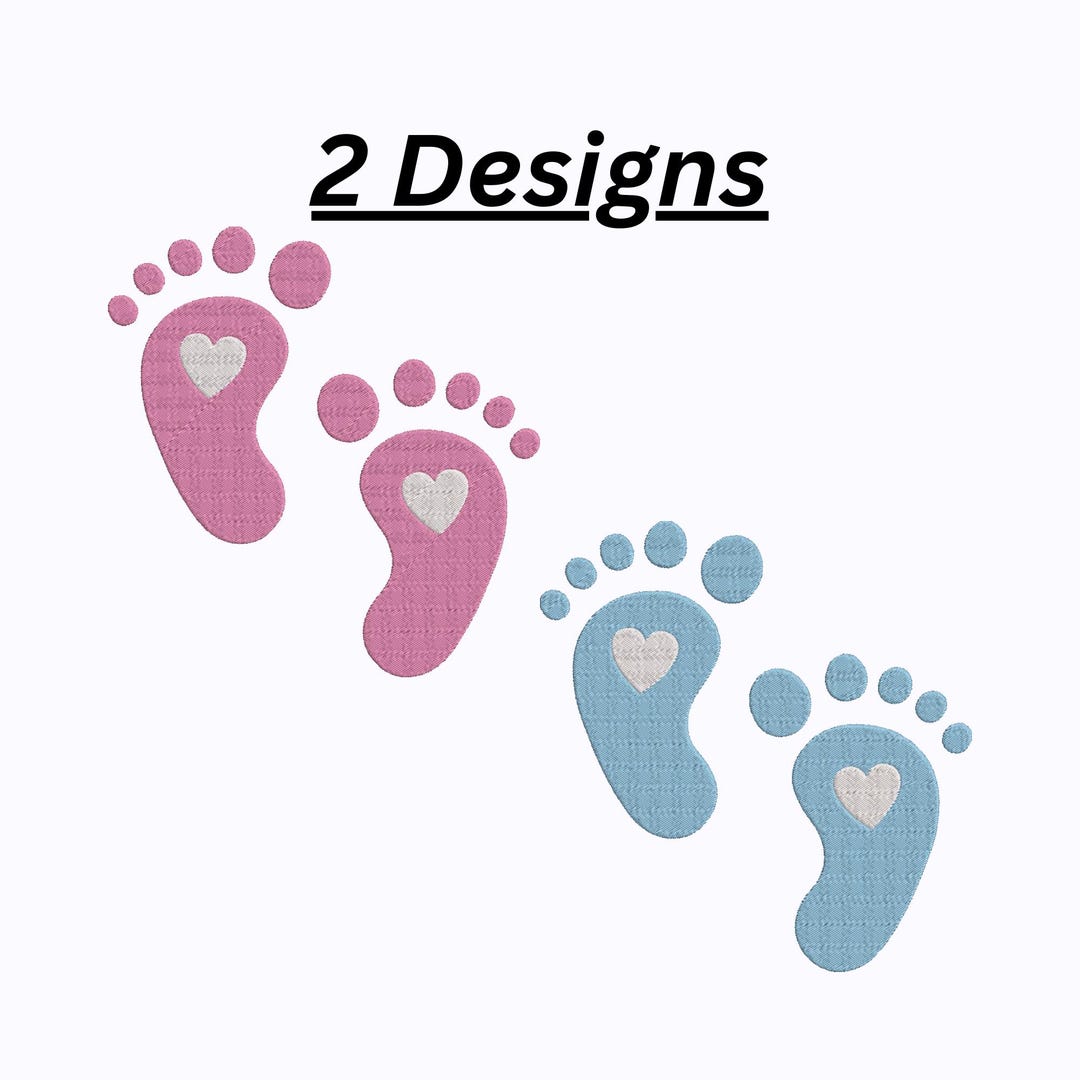 Baby Footprint Embroidery Design| Newborn Machine Embroidery - Etsy
