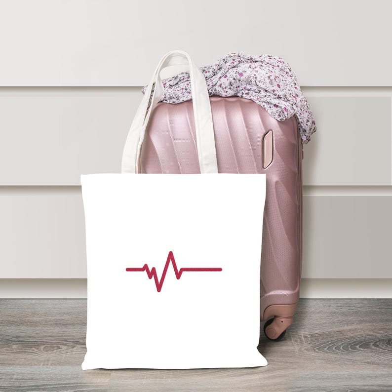 Heartbeat Embroidery Design Bundle: EKG Pulse Patterns (embroidery ...