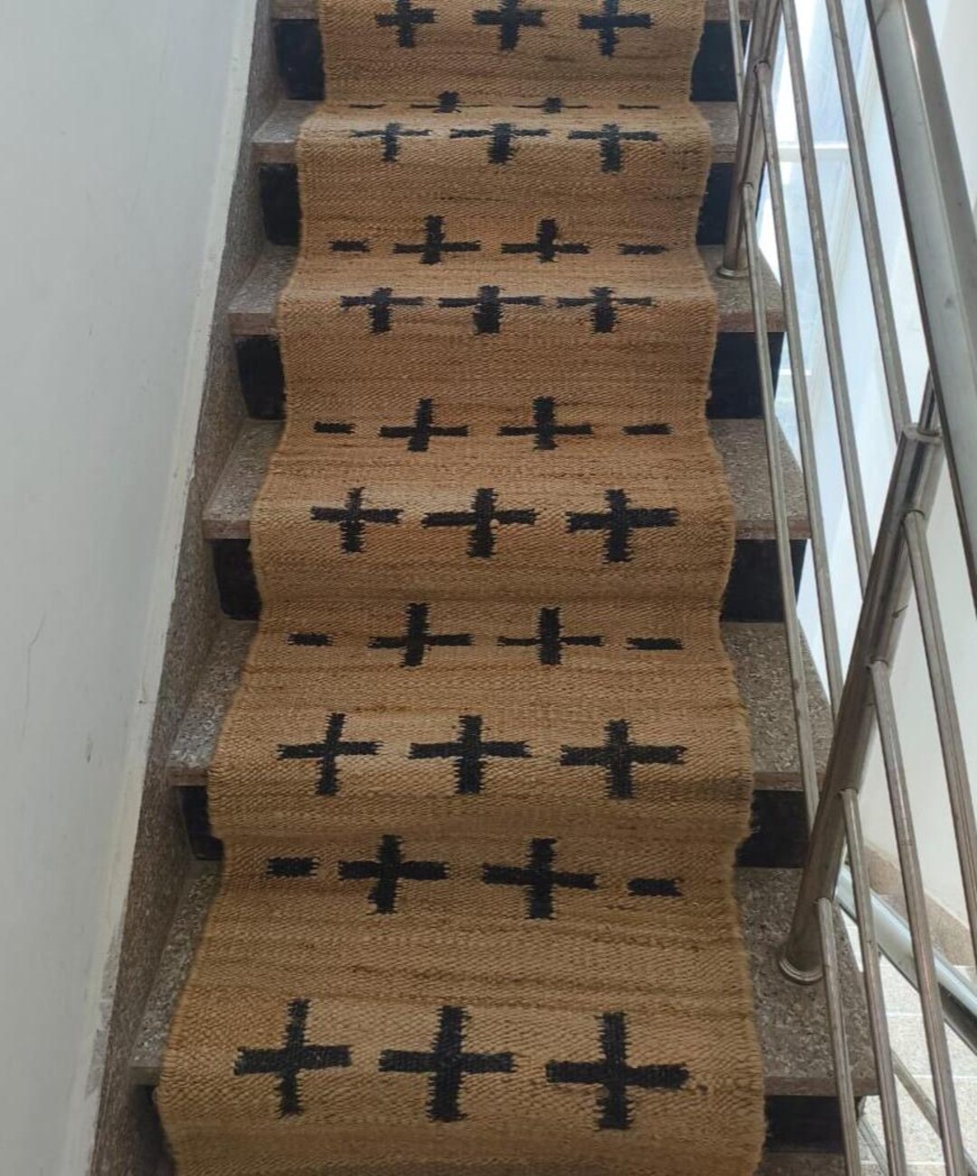 Natural Hemp Jute Runner - Stair Runner, Self Fit Stairs Runner, Hemp ...