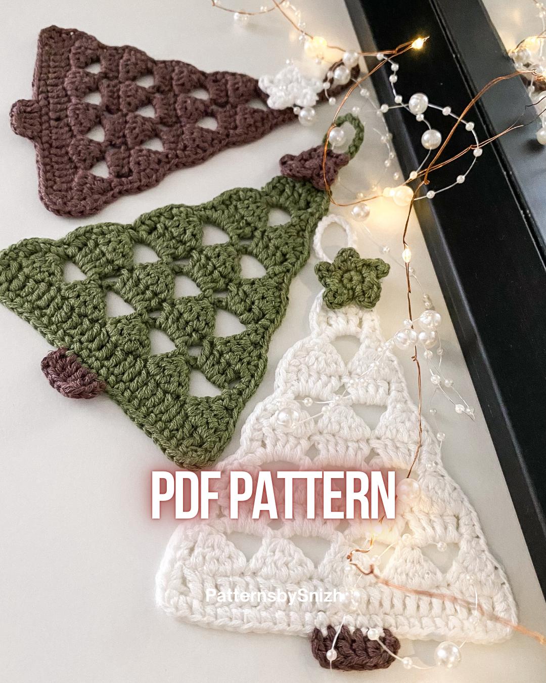 Crochet Pattern Mini Christmas Tree Ornament - Lacy Holiday Decor (PDF ...